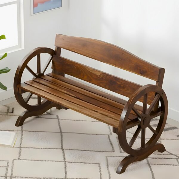 Ikiriya Oakmont Sheesham Wood Traditional 3 Seater Couch / Bench - Ikiriya