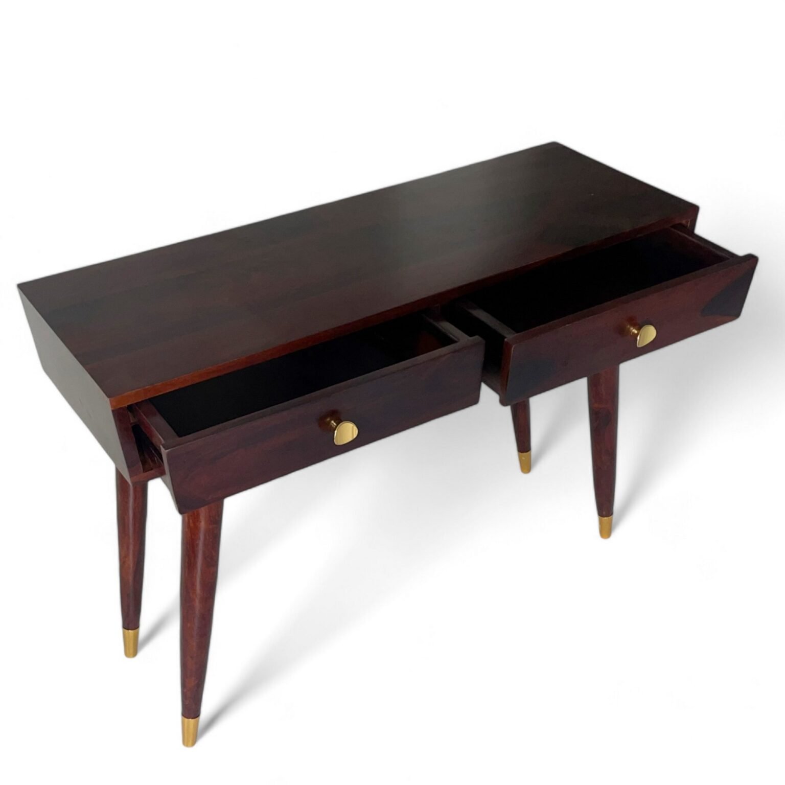 Ikiriya Vintara Sheesham Wood Contemporary Console Table in Dark Walnut ...