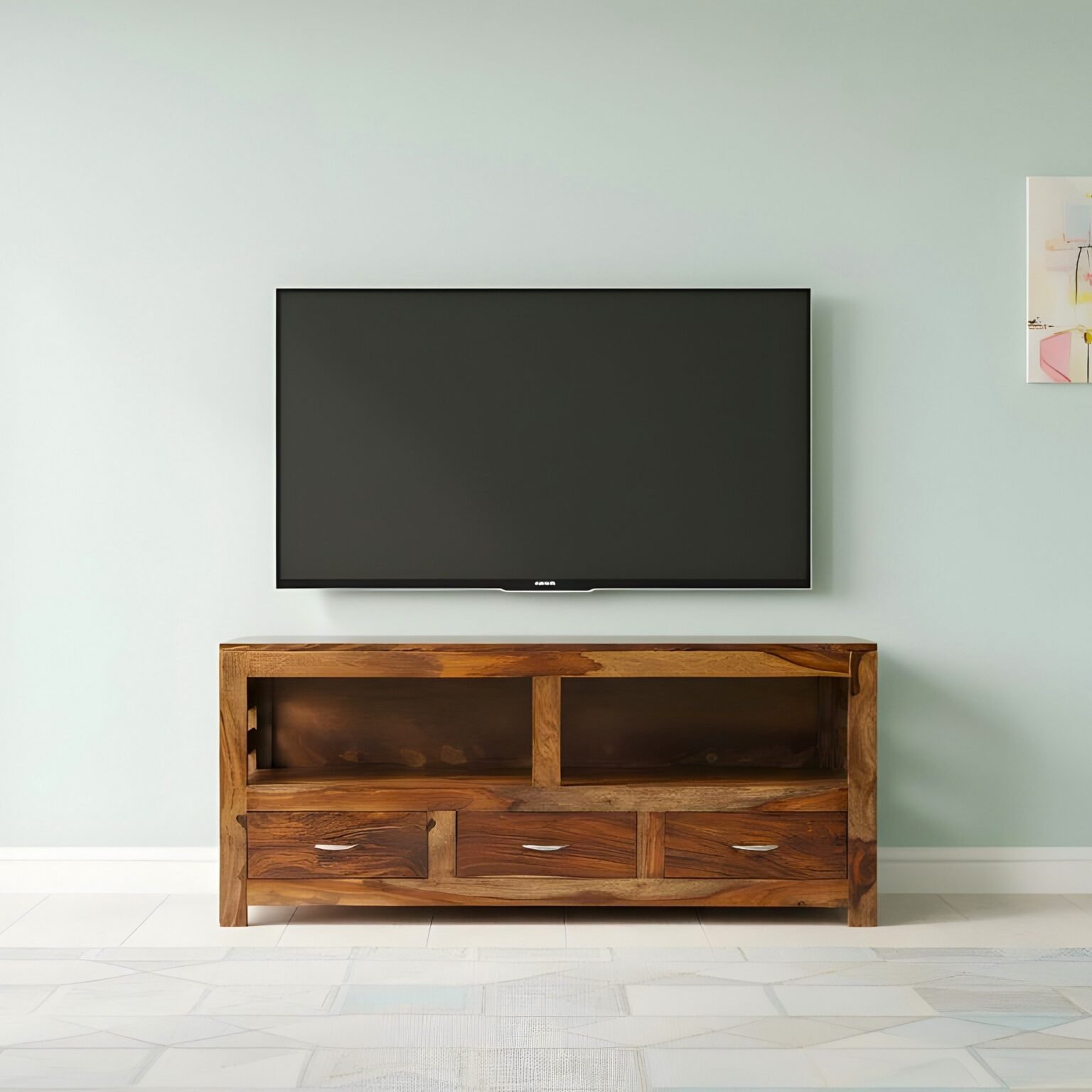 Ikiriya Allen Sheesham Wood Contemporary TV Entertainment Unit ...