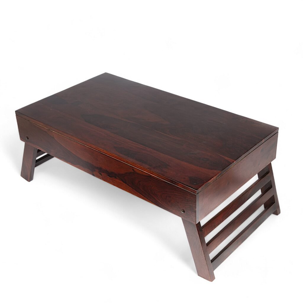 Ikiriya Kassel Sheesham Wood Contemporary Rectangle Foldable Coffee ...