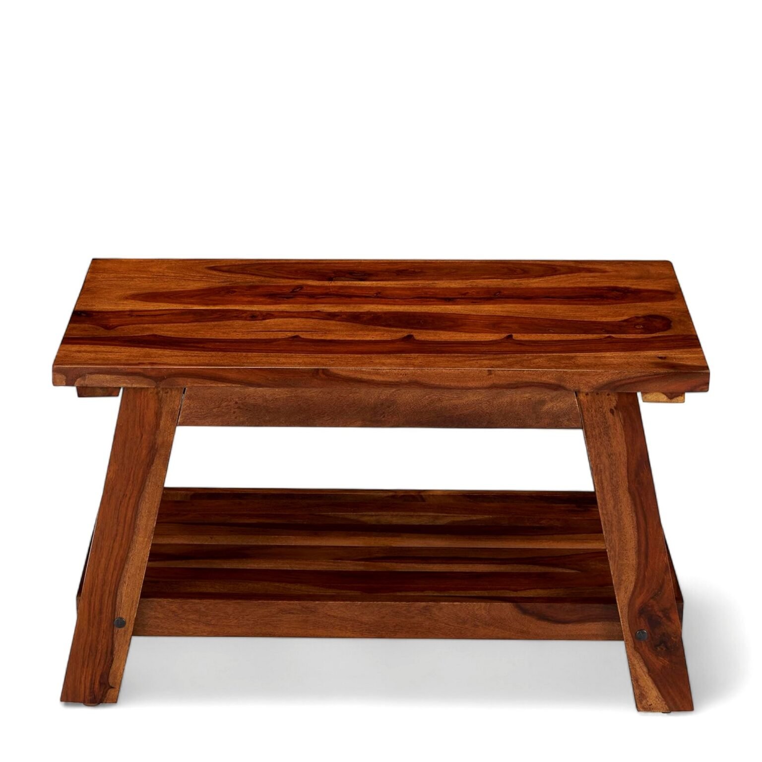 Ikiriya Alison Sheesham Wood Accent Rectangle Coffee Table in Natural ...