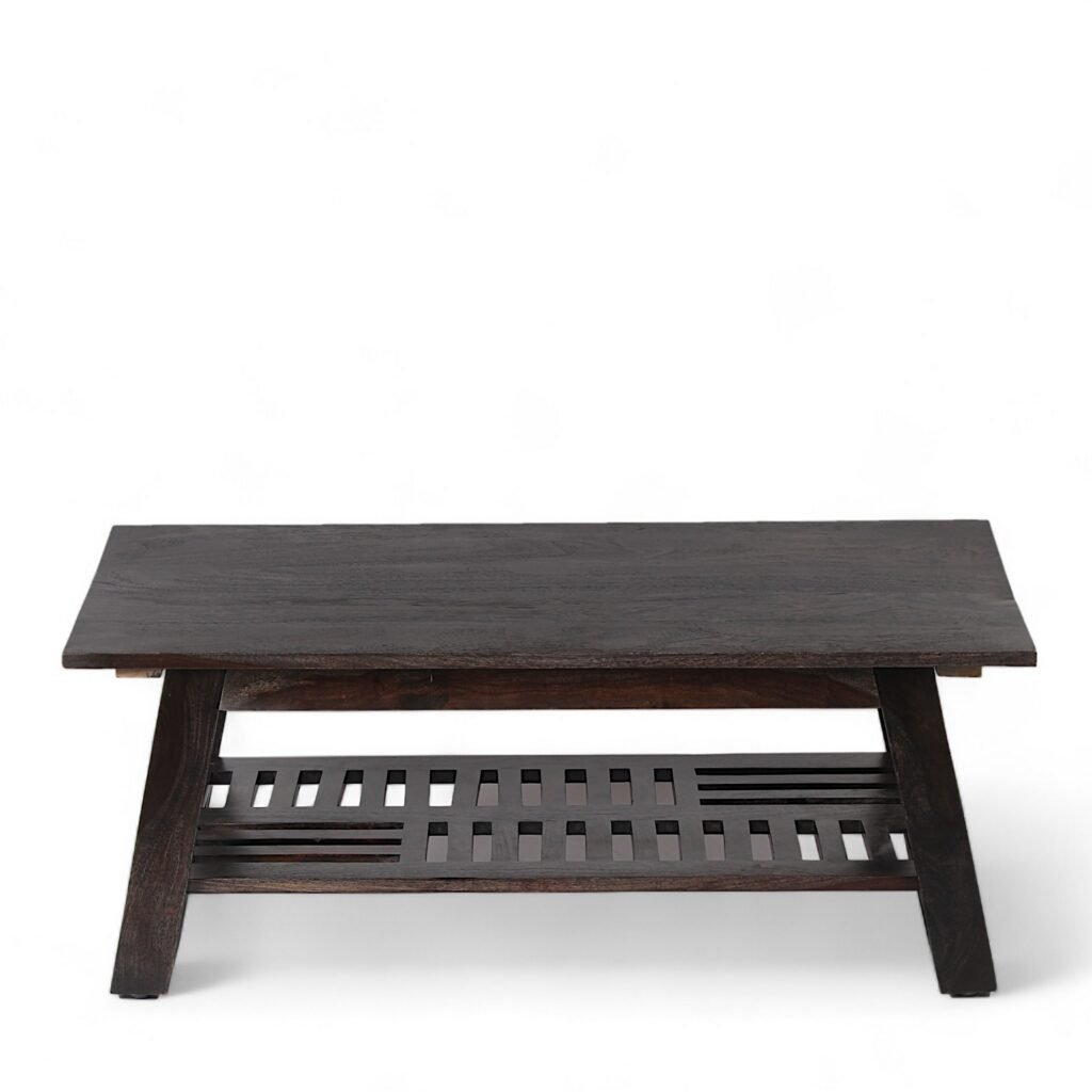 Ikiriya Alison Sheesham Wood Accent Rectangle Coffee Table in Dark ...