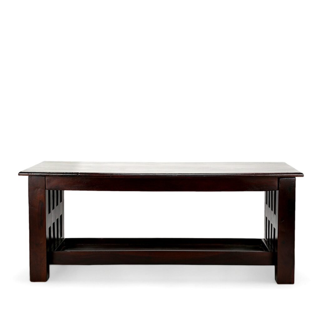 Ikiriya Blairs Sheesham Wood Accent Rectangle Coffee Table in Dark ...