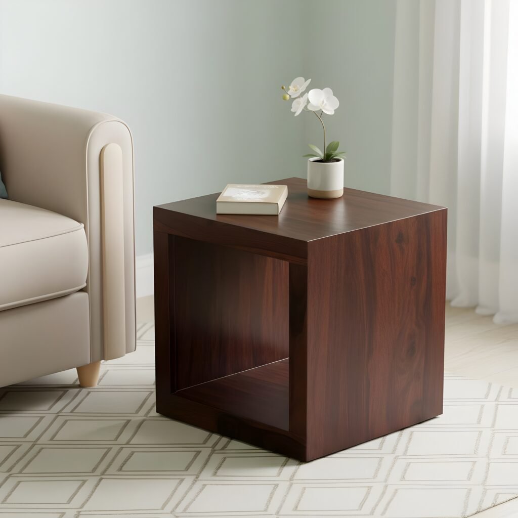 Ikiriya Berlin Sheesham Wood Contemporary Rectangle End Table/ Side ...