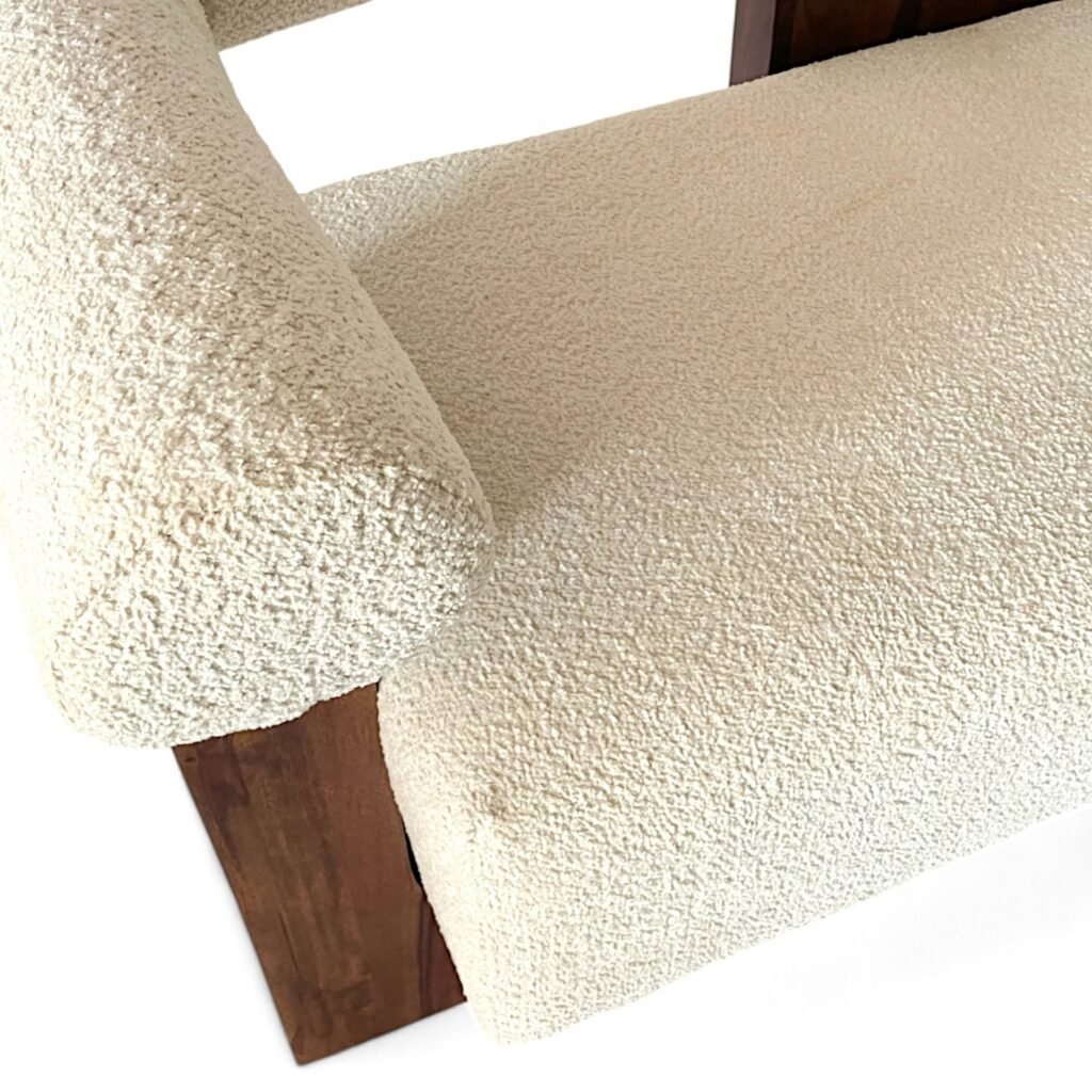 Ikiriya Westfield Solid Wood Mid Century 3 Seater Sofa in off White ...